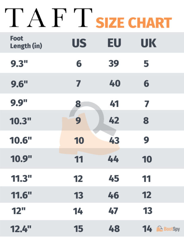 Taft Size Chart (2023): How Should Taft Boots Fit?